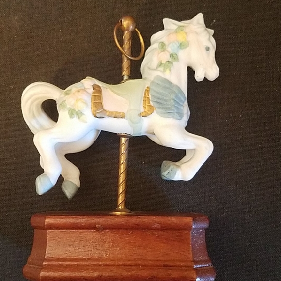 unknown | Accents | Small Bisque Porcelain Carousel Horse | Poshmark